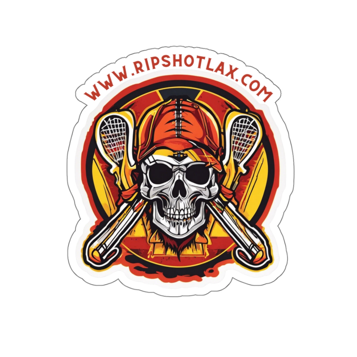 Skull and Bones Sticker - R/O – Rip Shot Lacrosse